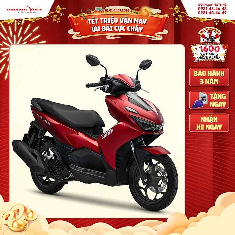 Honda Air Blade 125cc 2026 Phiên Bản Tiêu Chuẩn bền bỉ theo thời gian ...